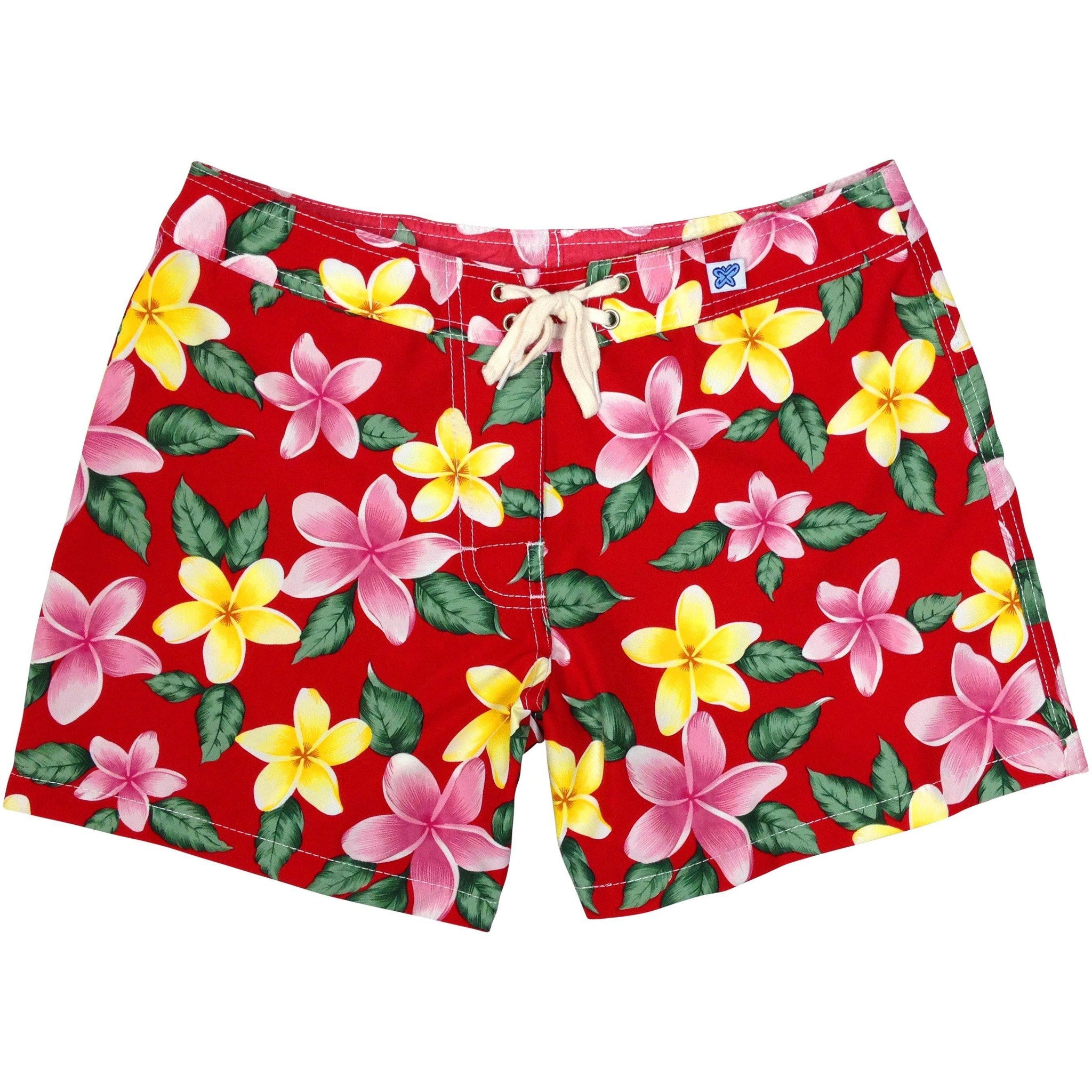 "Free Roaming" Women's Board Shorts - Regular Rise / 5" Inseam (Red)